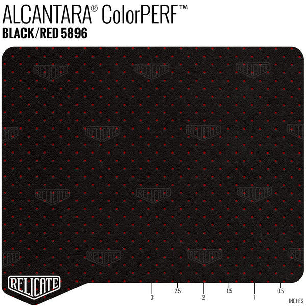 Alcantara Perforated - ColorPERF Black/Red - Relicate