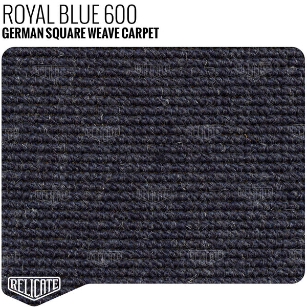 German Square Weave Carpet - Royal Blue 600 - Relicate