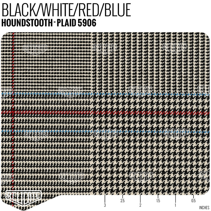 Houndstooth-Plaid Combo Seat Fabrics - Relicate