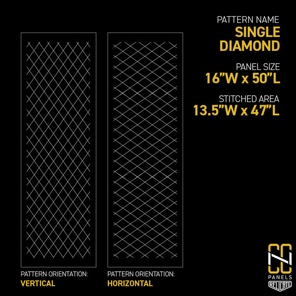 Single Diamond CNC Stitched Panel - Relicate