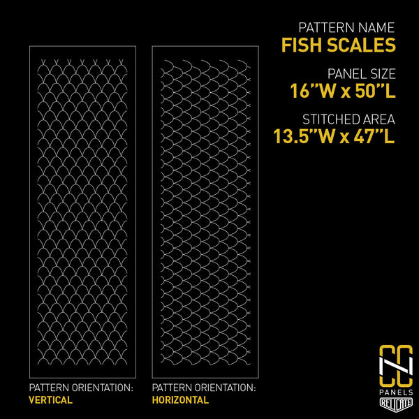 Fish Scales CNC Stitched Panel - Relicate