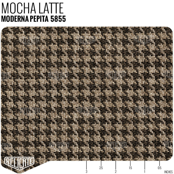Moderna Pepita Seat Fabric - Mocha Latte - Relicate