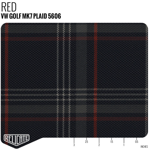 VW® Golf Plaid Tartan Fabric - Relicate